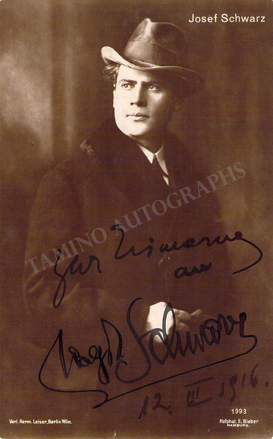 SCHWARZ, Josef – Tamino