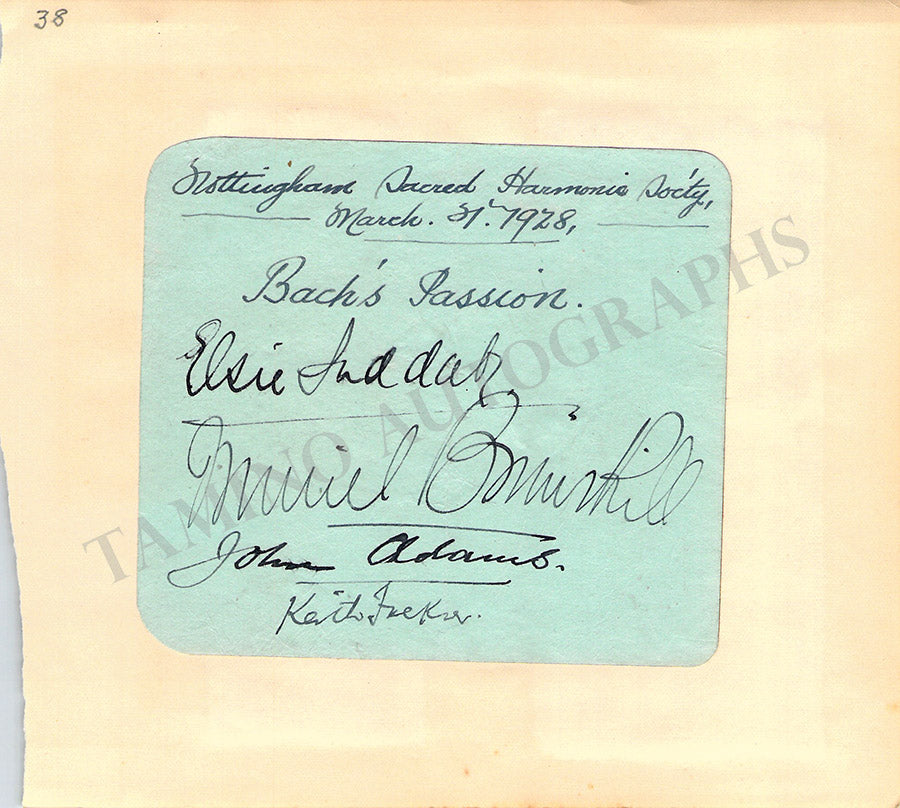 Suddaby, Elsie - Brunskill, Muriel - Adams, John - Falkner, Keith - Si – Tamino