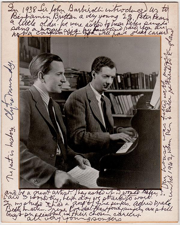 Clytie Hine Mundy Autograph Signed Photo of Britten & Pears – Tamino