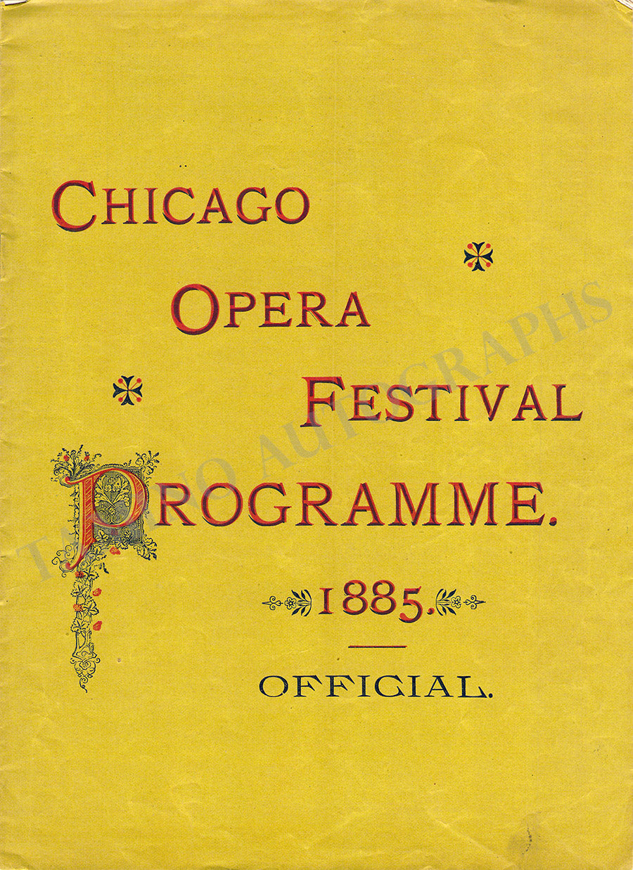 Adelina Patti Concert Program Chicago 1885 – Tamino