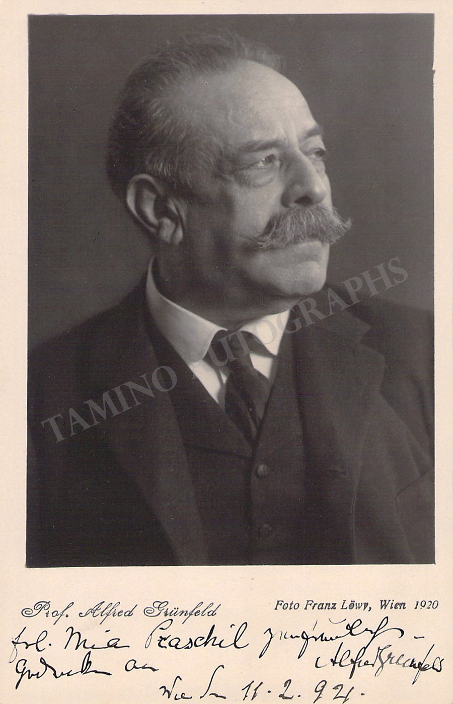 Grunfeld, Alfred - Signed Photograph – Tamino