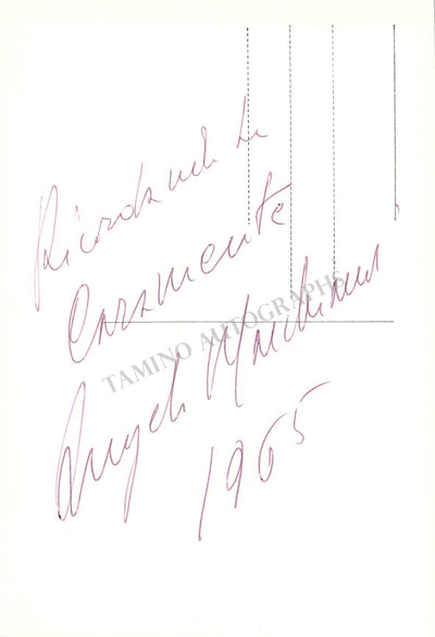 MARCHIANDI, Angelo (Various Autographs) – Tamino Autographs