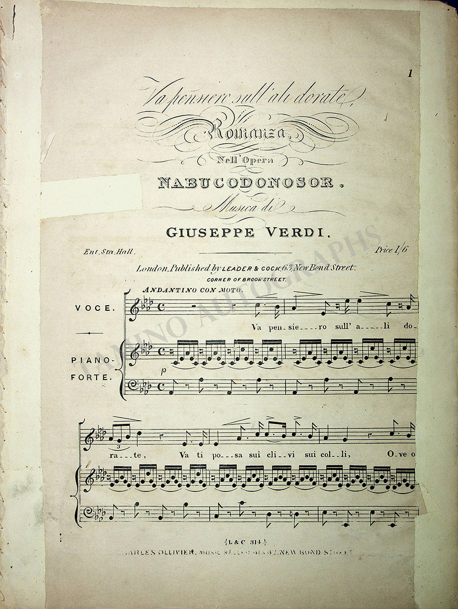 Opera Vintage Collection of Scores from Songs & Arias – Tamino