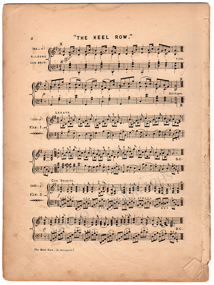 Dance Vintage Scores Collection – Tamino Autographs