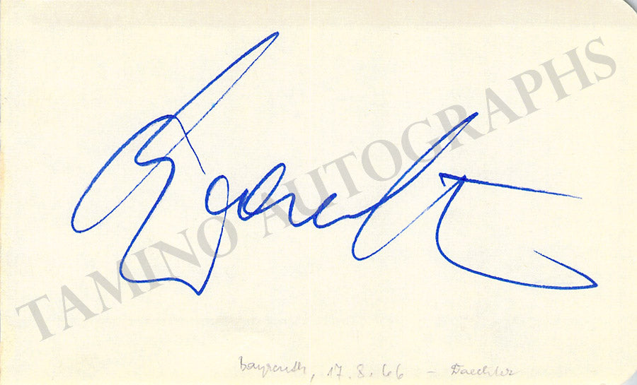 Opera Singers Autographs 10 Signed Album Pages – Tamino