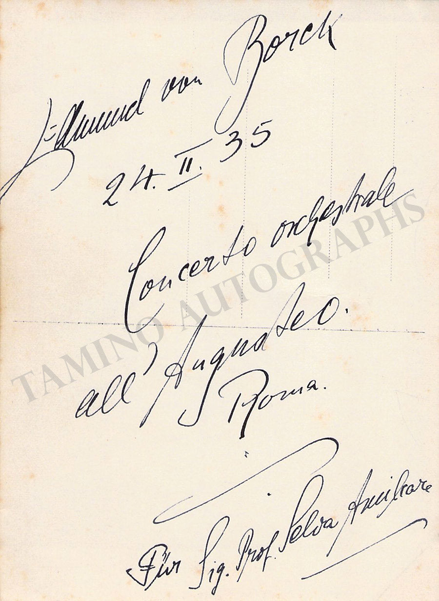 Edmund Von Borck Autograph Signed Photograph 1935