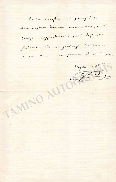 Giuseppe Verdi Autograph Manuscripts Various Options – Tamino