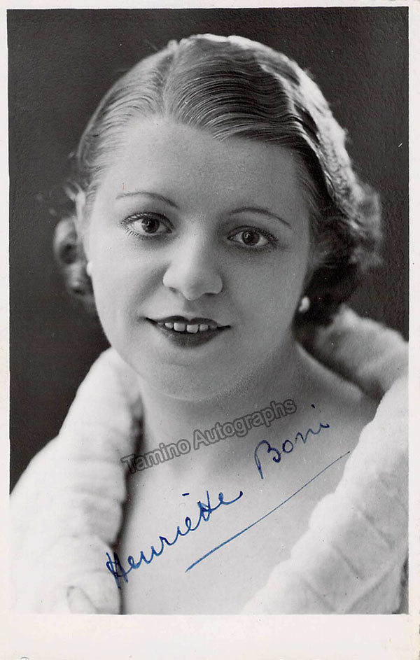 BONI, Henriette (Various Autographs) – Tamino Autographs