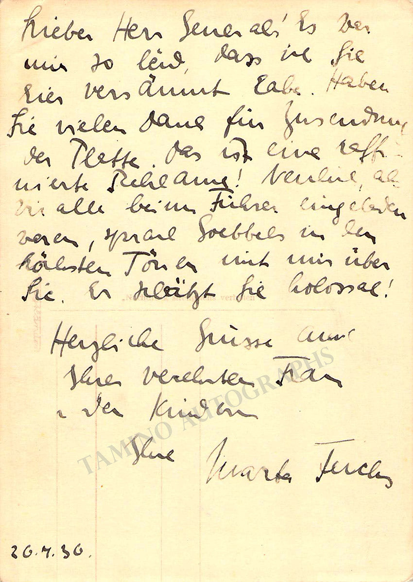 Marta Fuchs Autograph Photo Postcard – Tamino