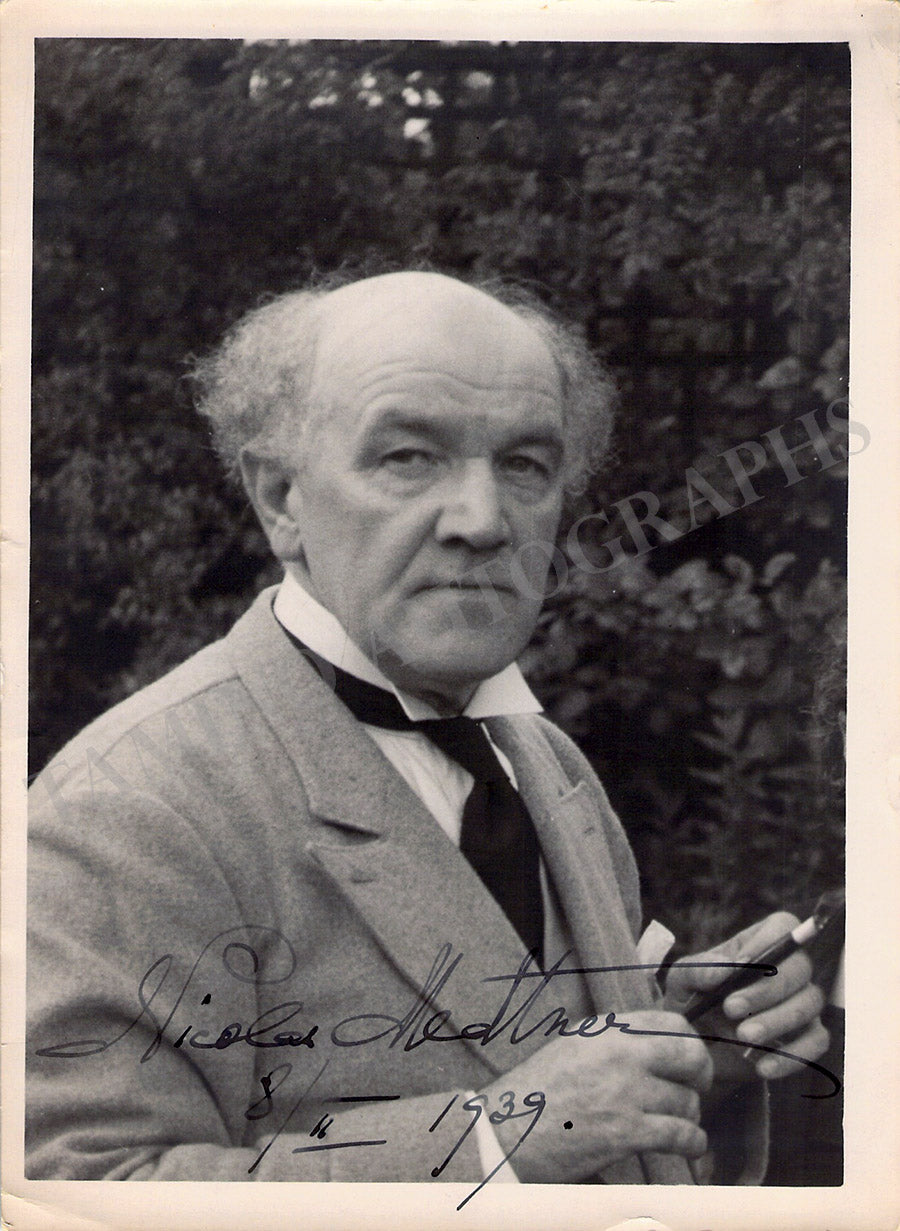 Nikolai Medtner Autograph Signed Photo 1939 – Tamino
