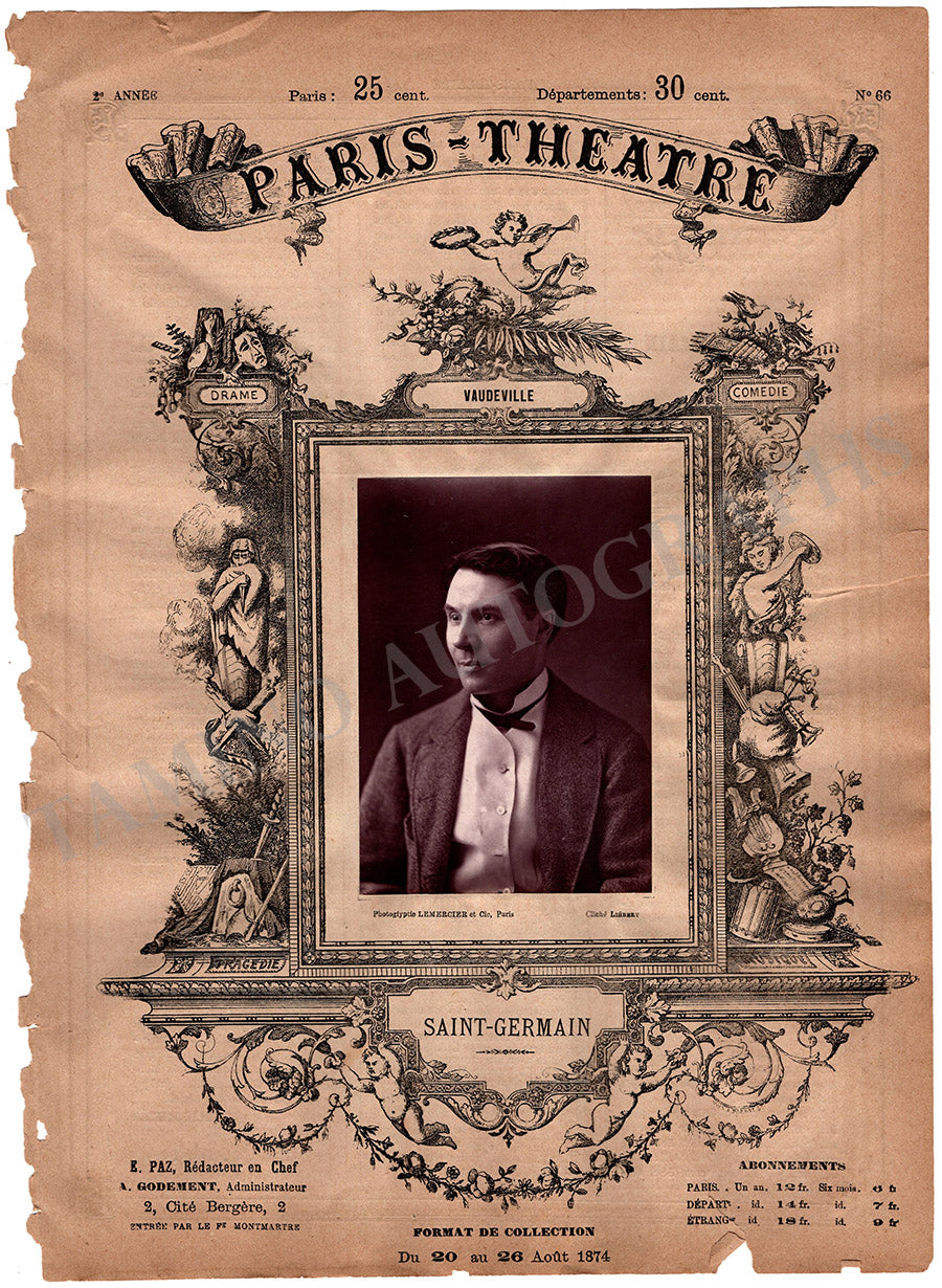 Opera Singers & Celebrities Woodburytype Vintage Photos Lot – Tamino