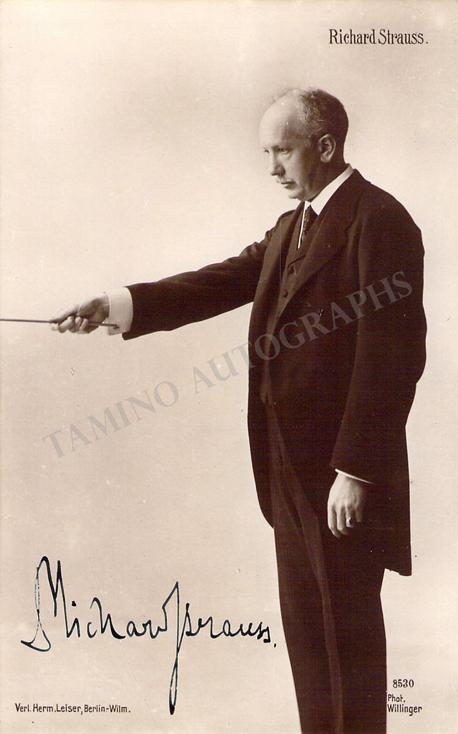 Strauss, Richard - Signed Photograph – Tamino