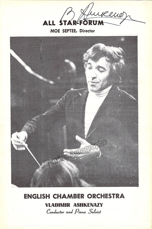 Vladimir Ashkenazy Autograph Signed Program – Tamino