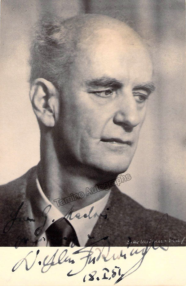 Wilhelm Furtwangler Autographs Signed Photographs – Tamino