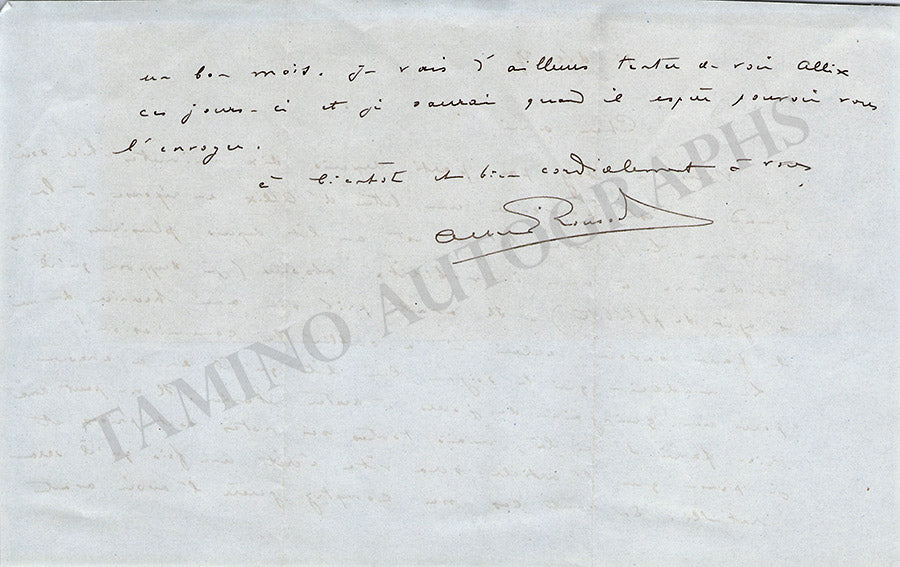 Albert Roussel Autograph Letter Signed 1927 – Tamino