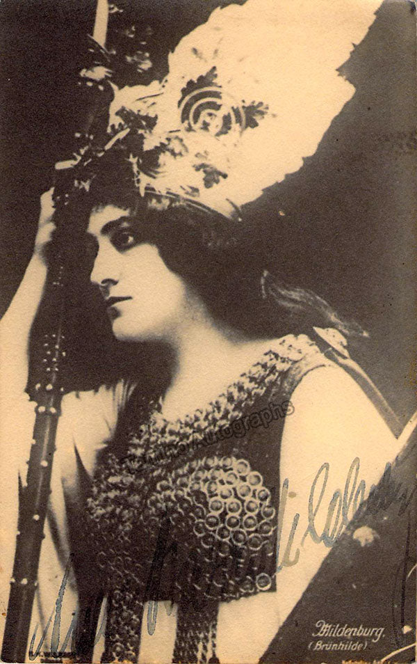 Anna Bahr-Mildenburg Autograph – Tamino