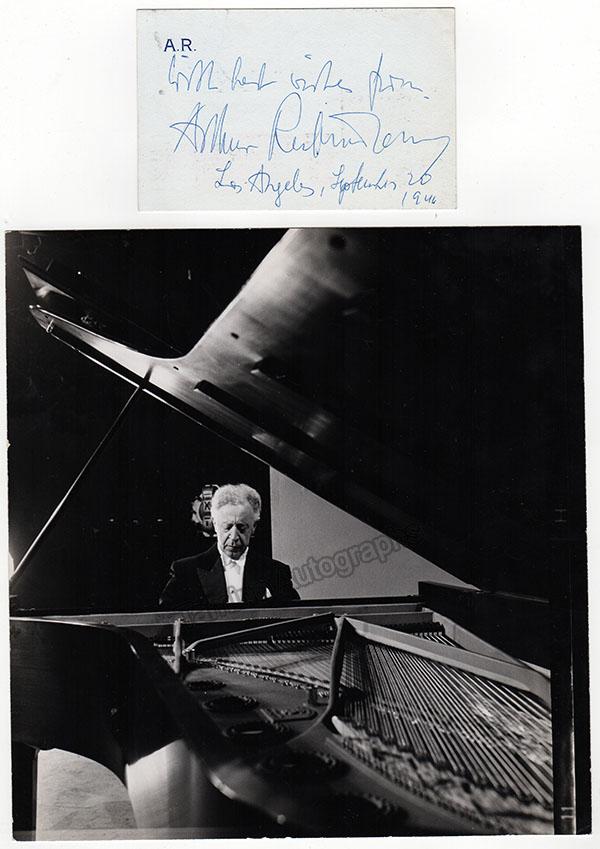 Artur Rubinstein Autograph Signed Card & Photo – Tamino