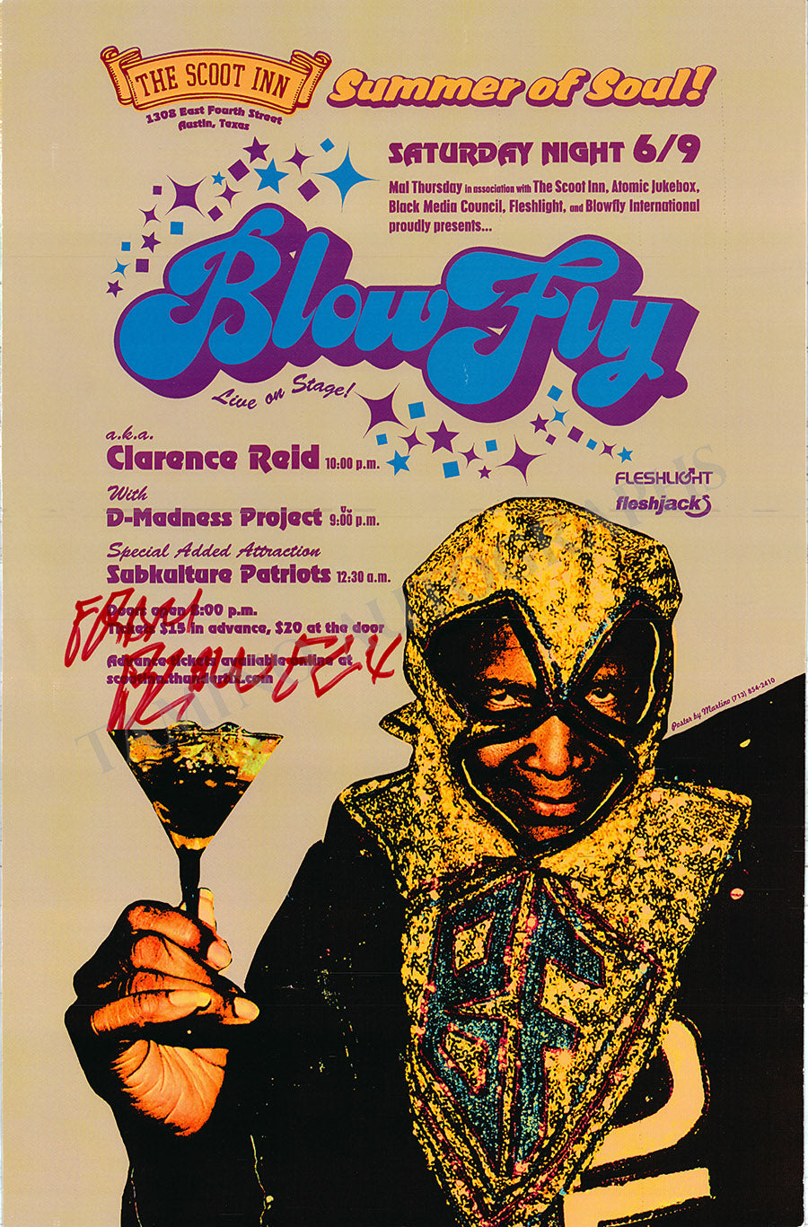 Blowfly Autograph Signed Original Poster – Tamino