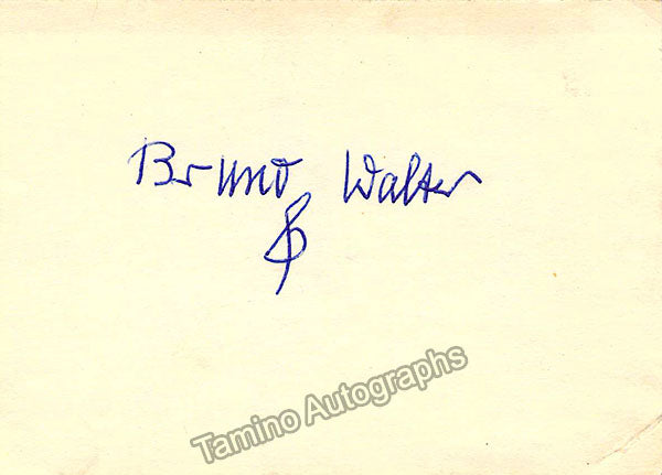 Bruno Walter - Autograph Card – Tamino
