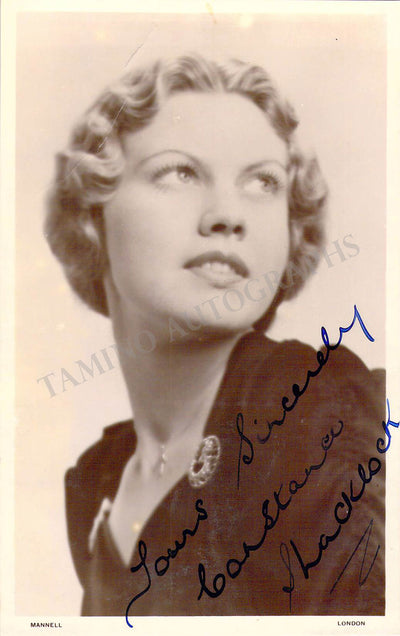 SHACKLOCK, Constance (Various Autographs) – Tamino Autographs