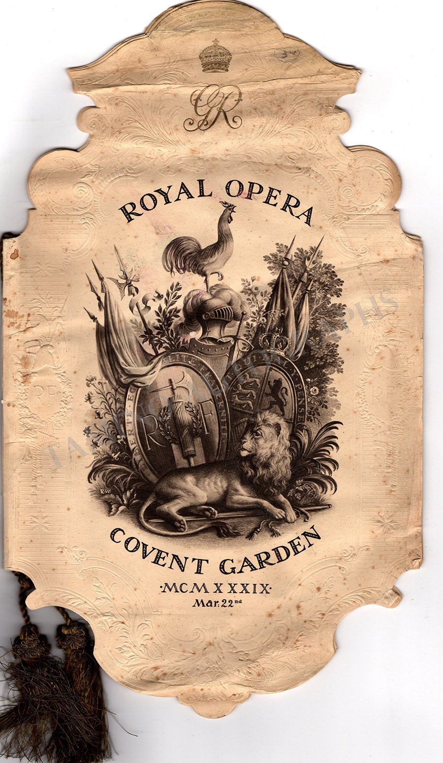 Royal Opera House Program State Performance 1939 – Tamino