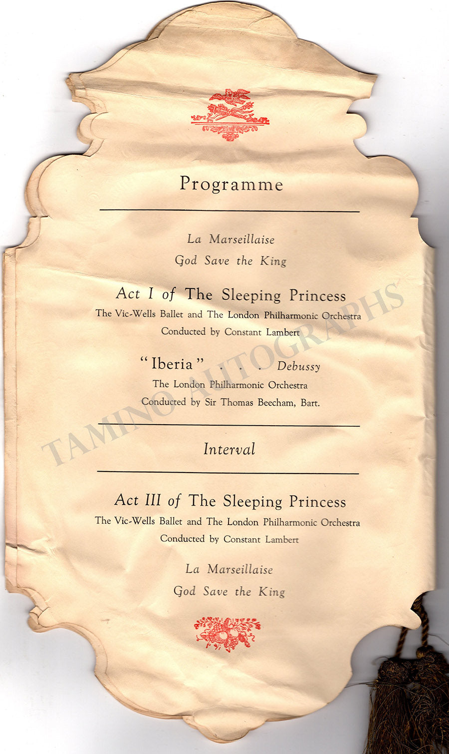 Royal Opera House Program State Performance 1939 – Tamino
