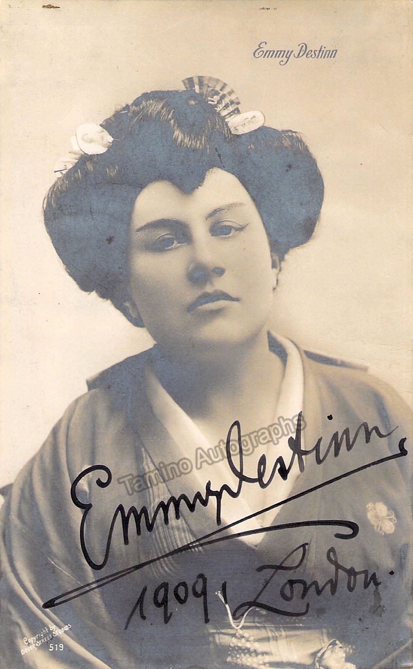 Emmy Destinn Autograph Signed Photo in Madama Butterfly