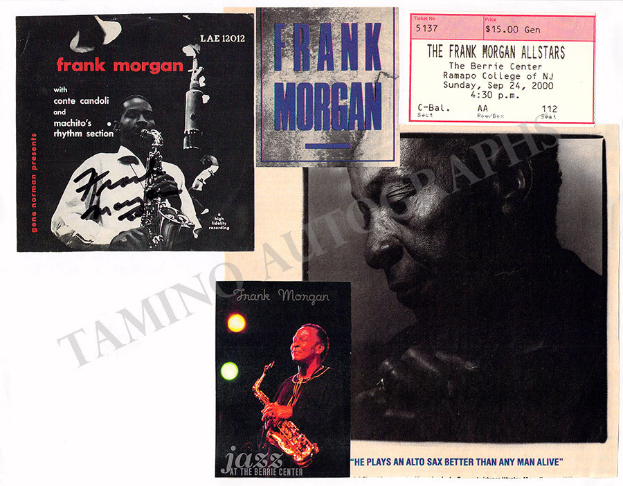 Jazz & Blues Saxophonists 1950s-1990s Autographs Photos – Tamino Autographs