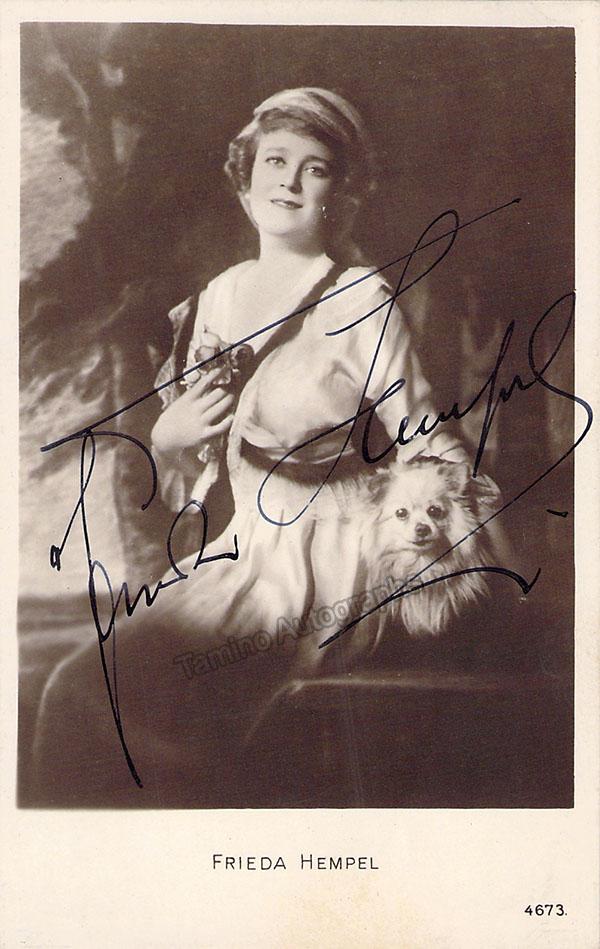 Frieda Hempel Autographs (Different Choices) – Tamino Autographs
