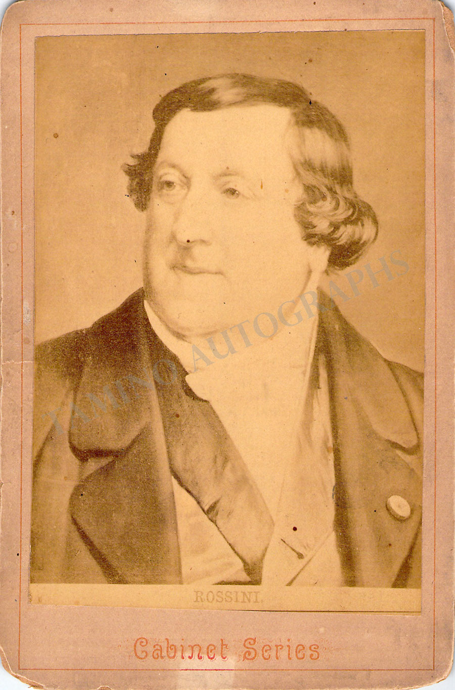 Gioachino Rossini Autograph Signed Card & Photograph – Tamino