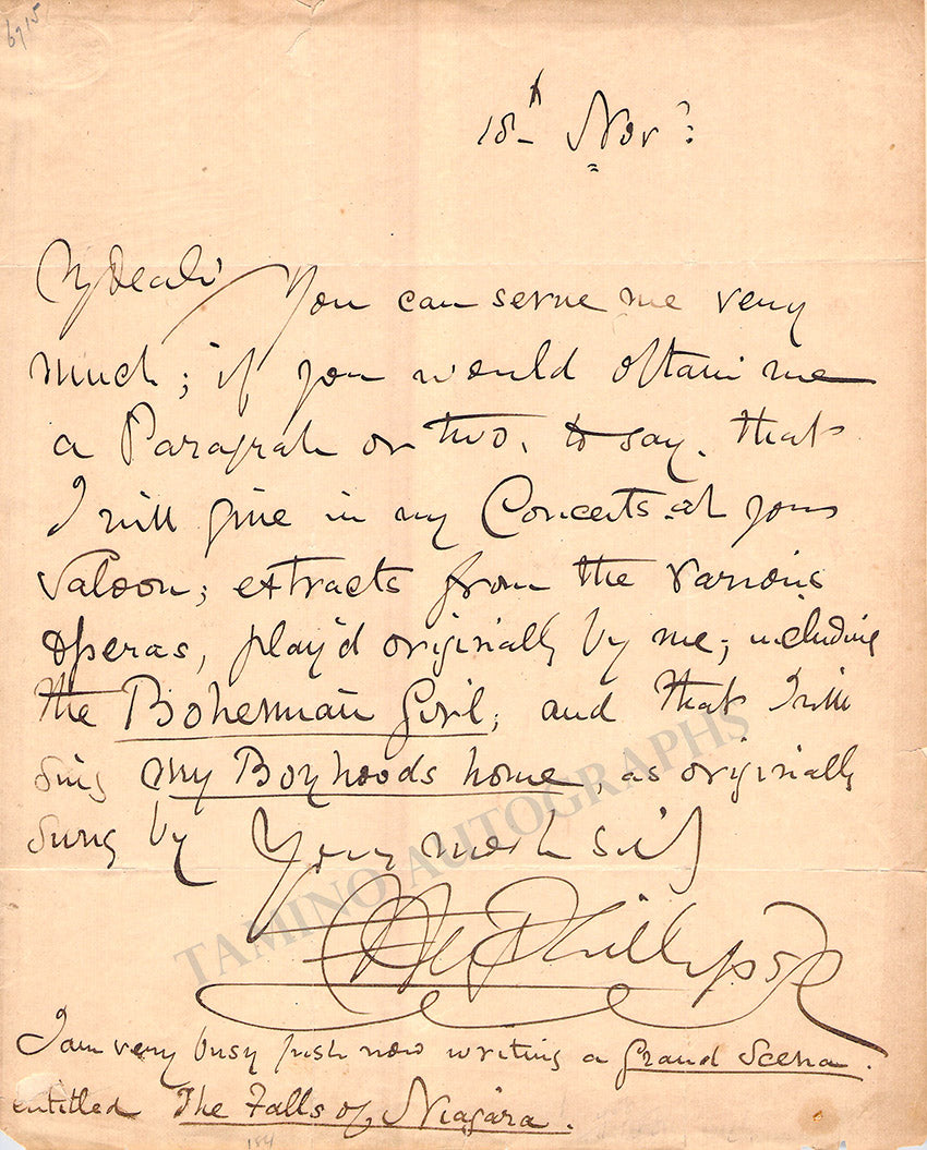 Phillips, Henry - Autograph Letter Signed + Photo Print – Tamino