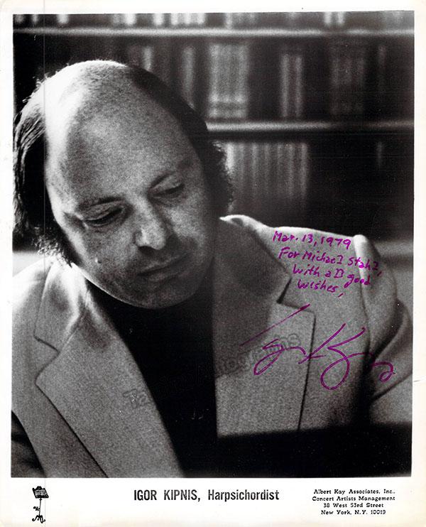 Kipnis, Igor - Signed Photo 1979 – Tamino Autographs