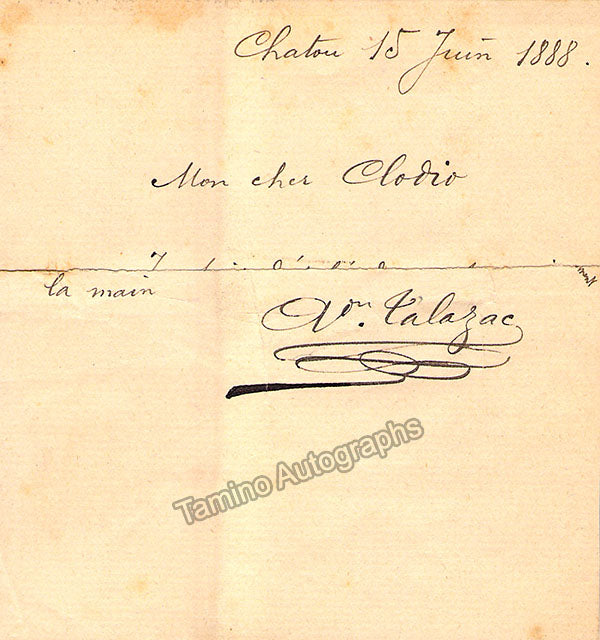 Jean-Alexandre Talazac Autograph – Tamino