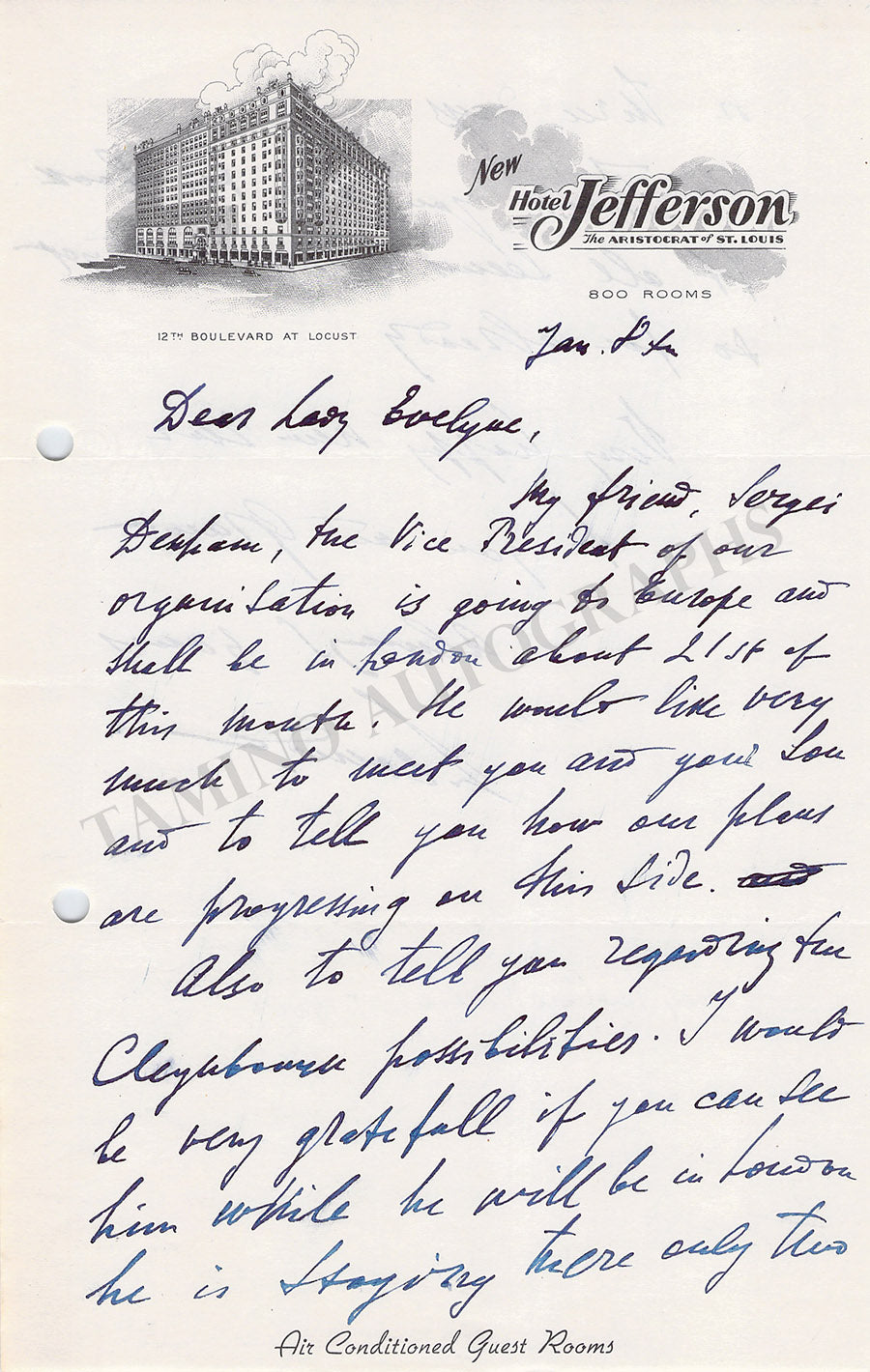 Leonide Massine Autographs Lot of 5 Signed Letters 1938 – Tamino