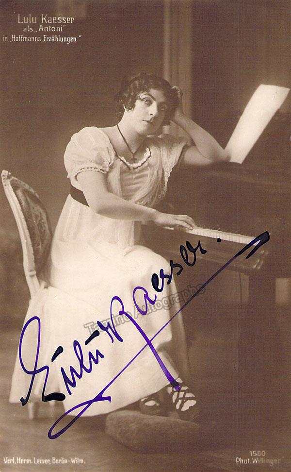 KAESSER, Lulu (Various Autographs) – Tamino Autographs