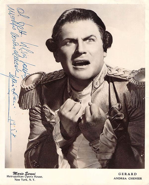 SERENI, Mario - Signed Photo | Lifetime Authenticity Guaranteed – Tamino