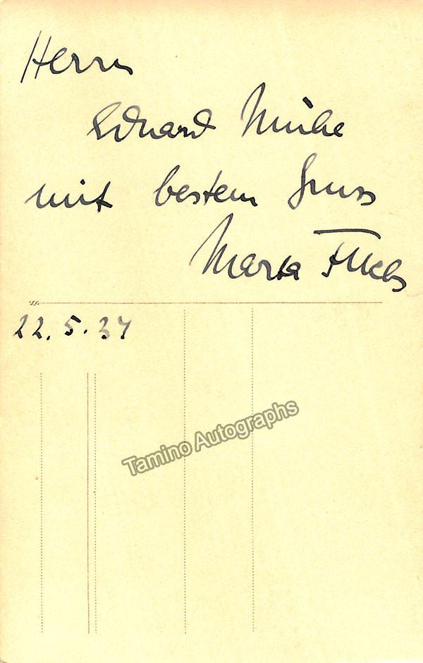 Marta Fuchs Signed Photo Postcard – Tamino Autographs