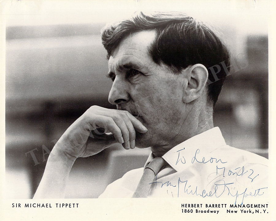 Michael Tippett Autograph Signed Photograph – Tamino