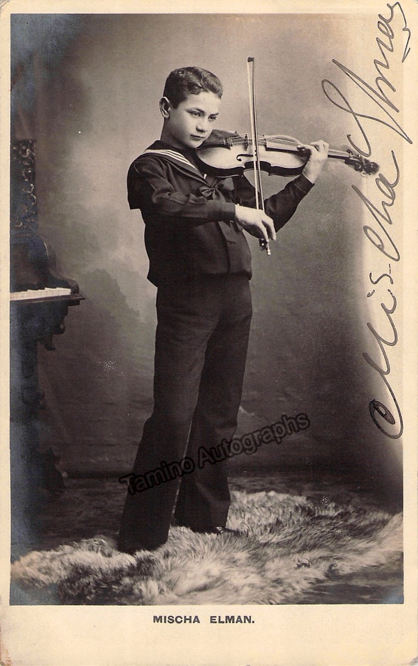 Mischa Elman Autograph Signed Photo Young | Genuine Signed – Tamino