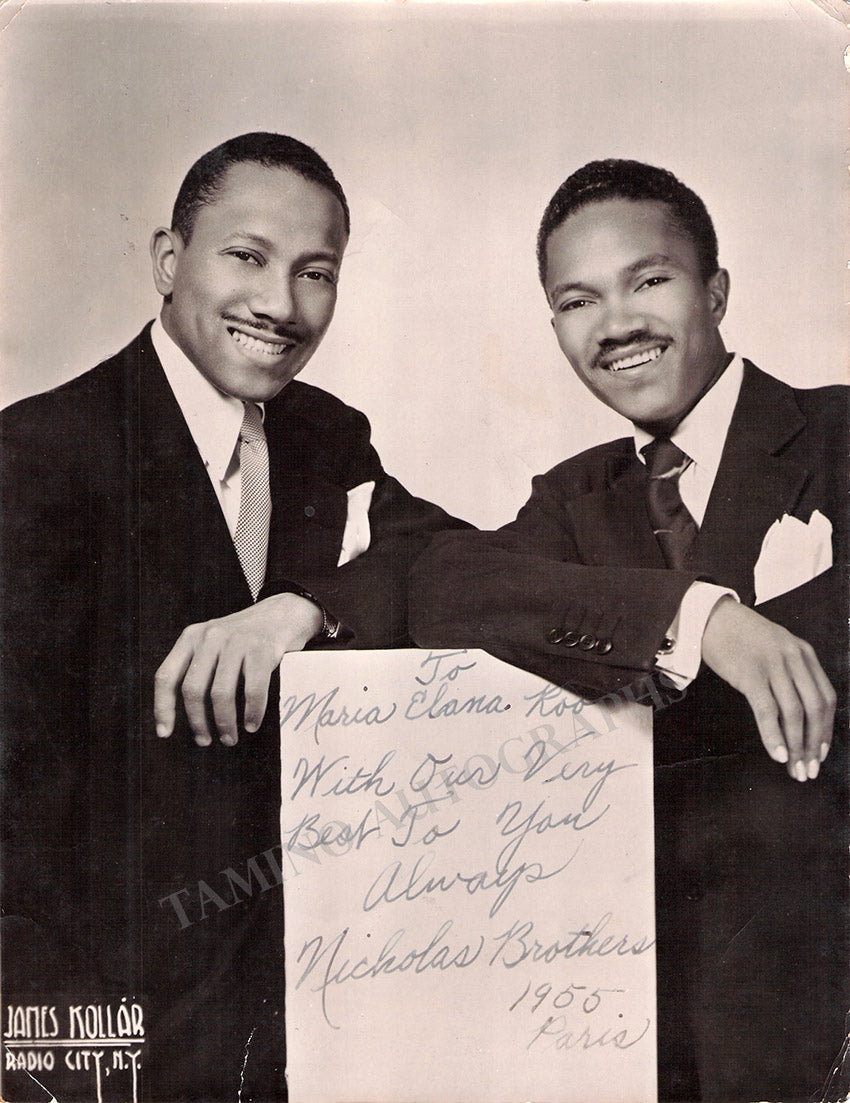 Nicholas Brothers Autographs Signed Photograph 1955 – Tamino Autographs