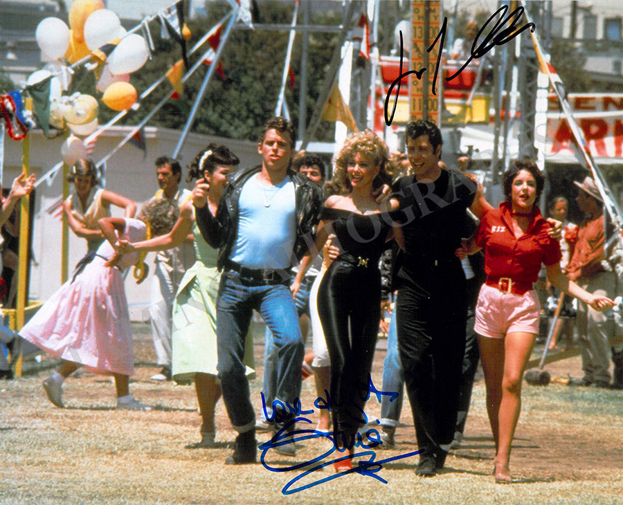 Olivia Newton-John, John Travolta Autographs photo Grease