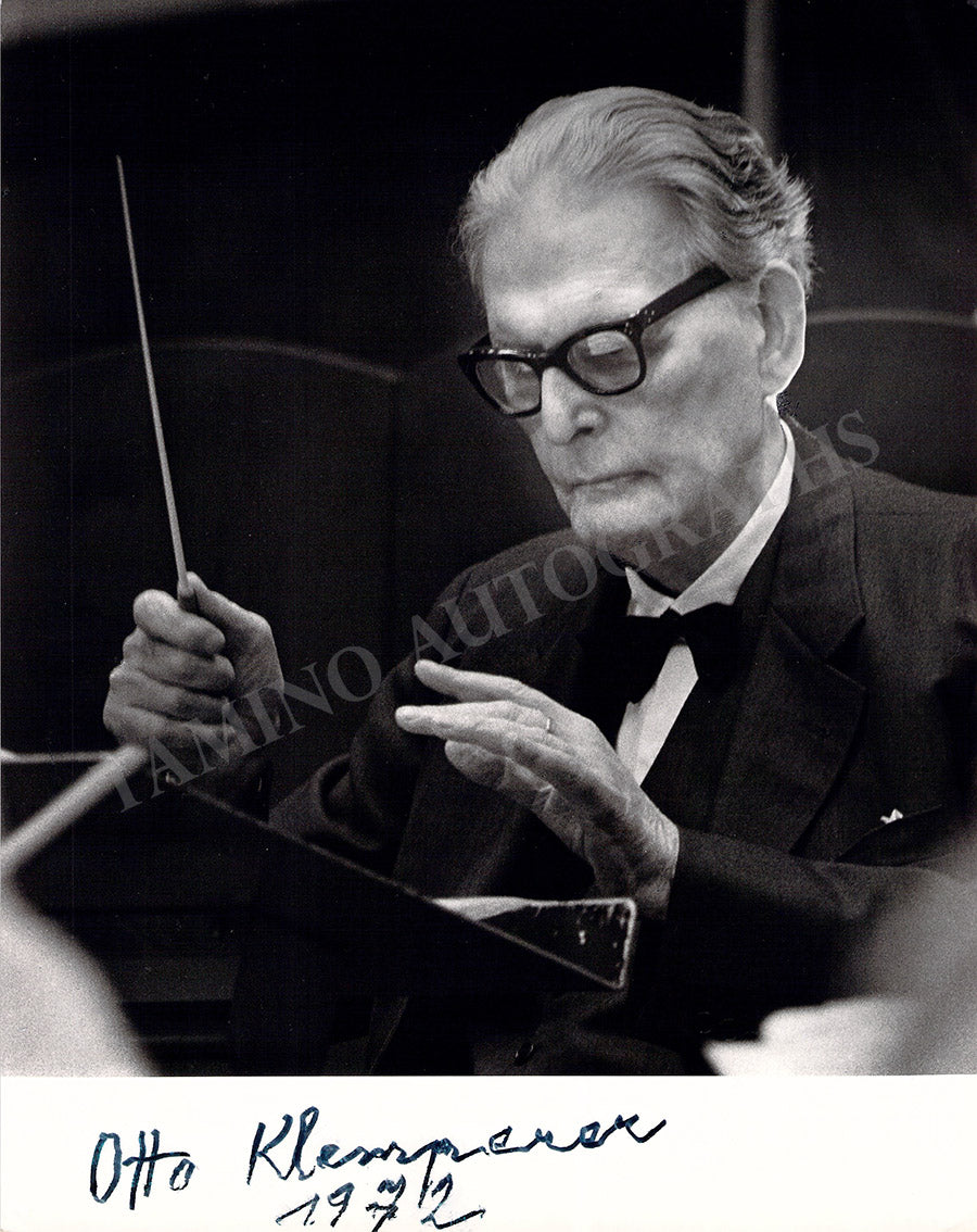 Otto Klemperer Autograph Photo 1972 – Tamino