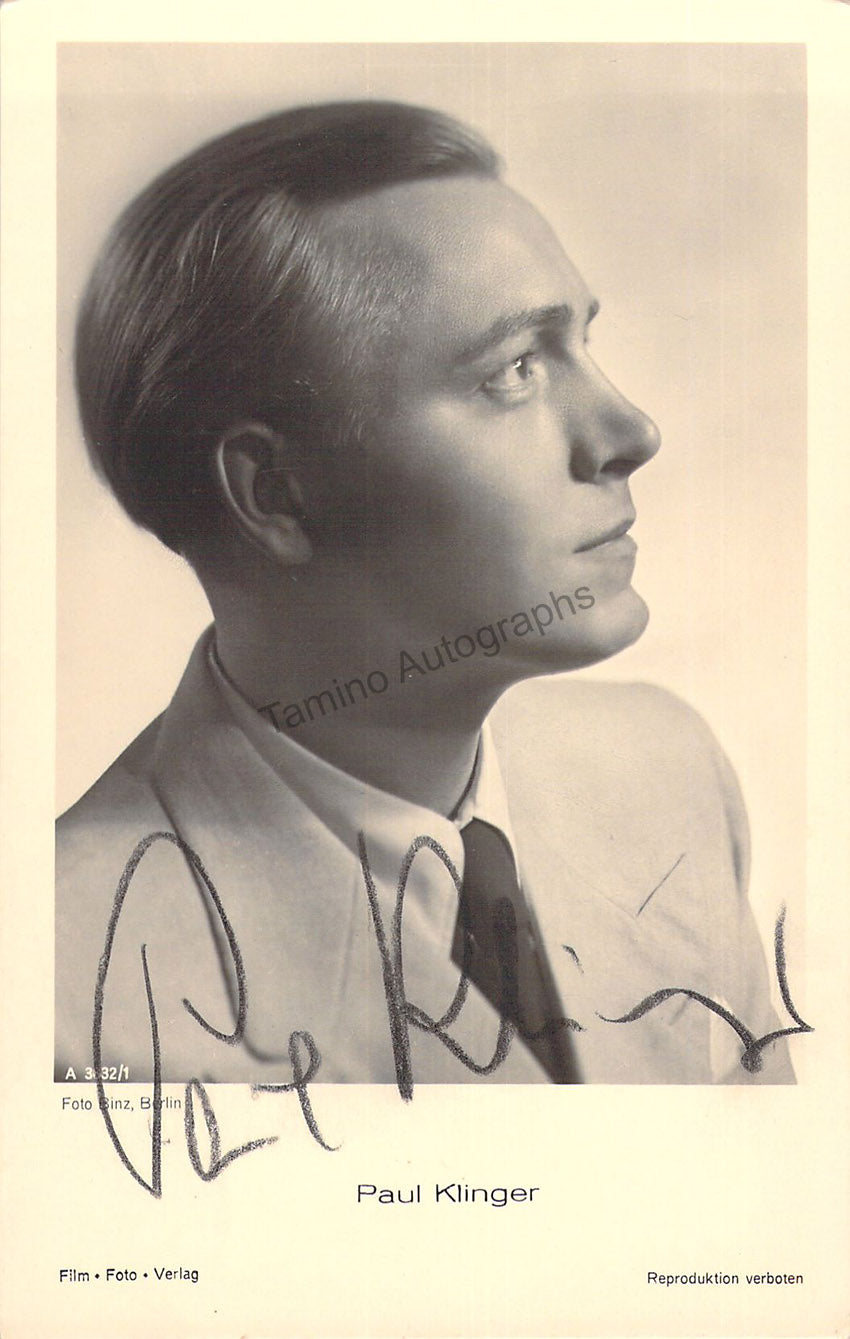 Klinger, Paul - Signed Photograph – Tamino