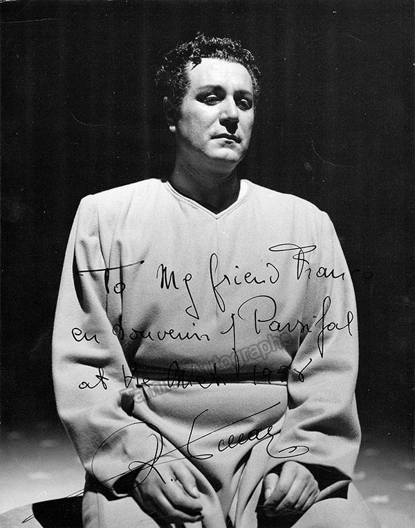 Ramon Vinay Autograph Signed Photo as Parsifal – Tamino