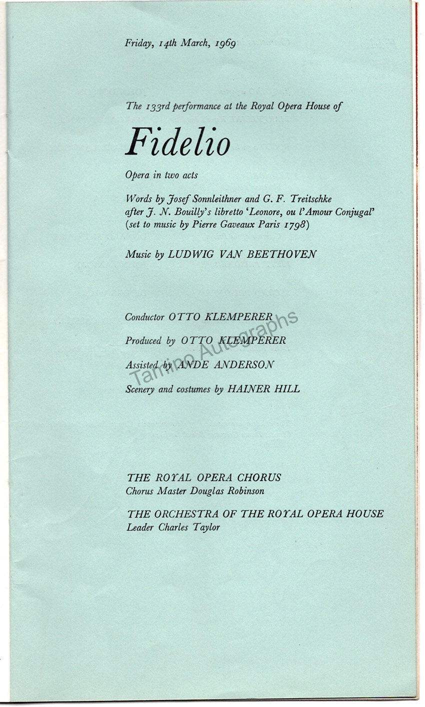 ROH Covent Garden - Signed Opera Programs 1947-1988 (Various Options I ...