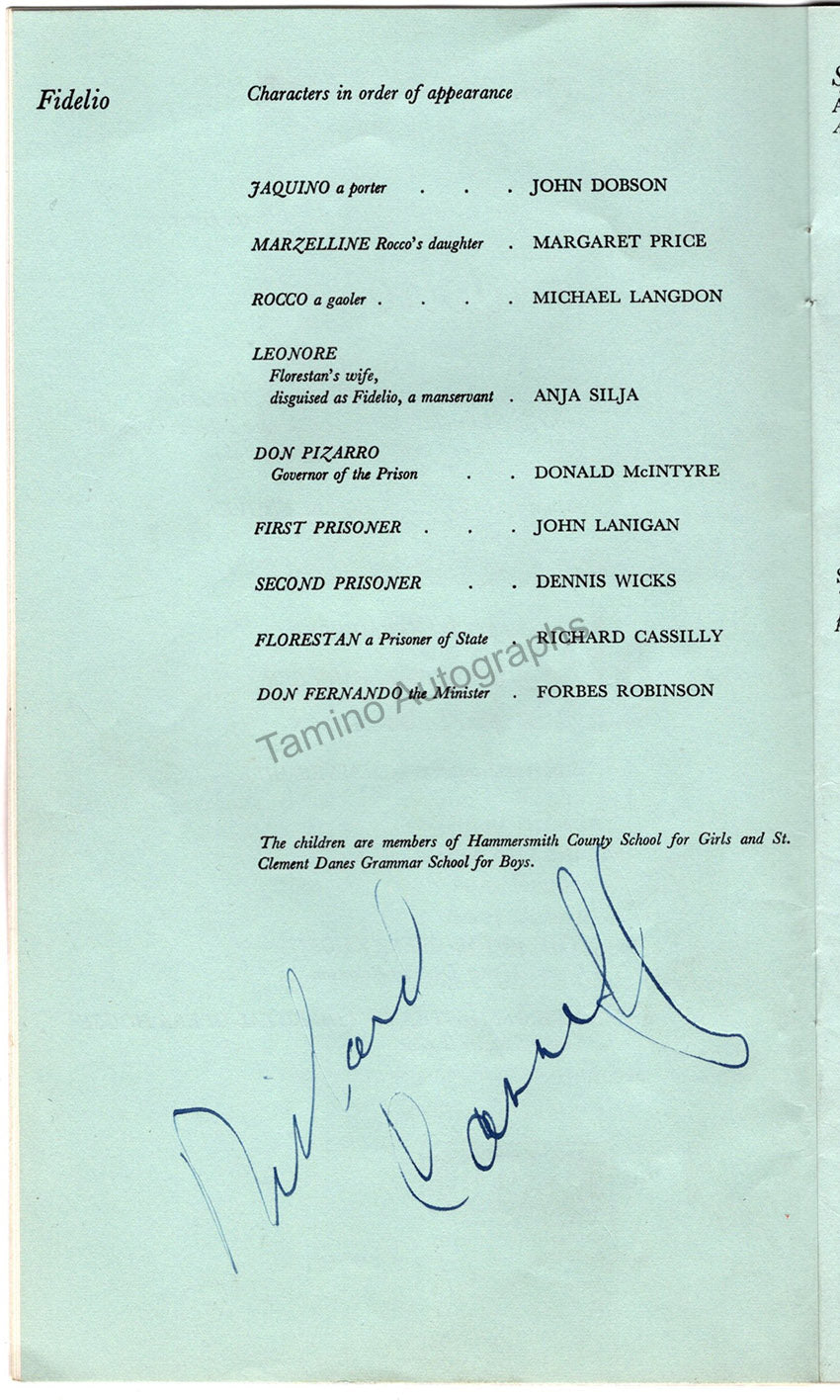 ROH Covent Garden - Signed Opera Programs 1947-1988 (Various Options I ...