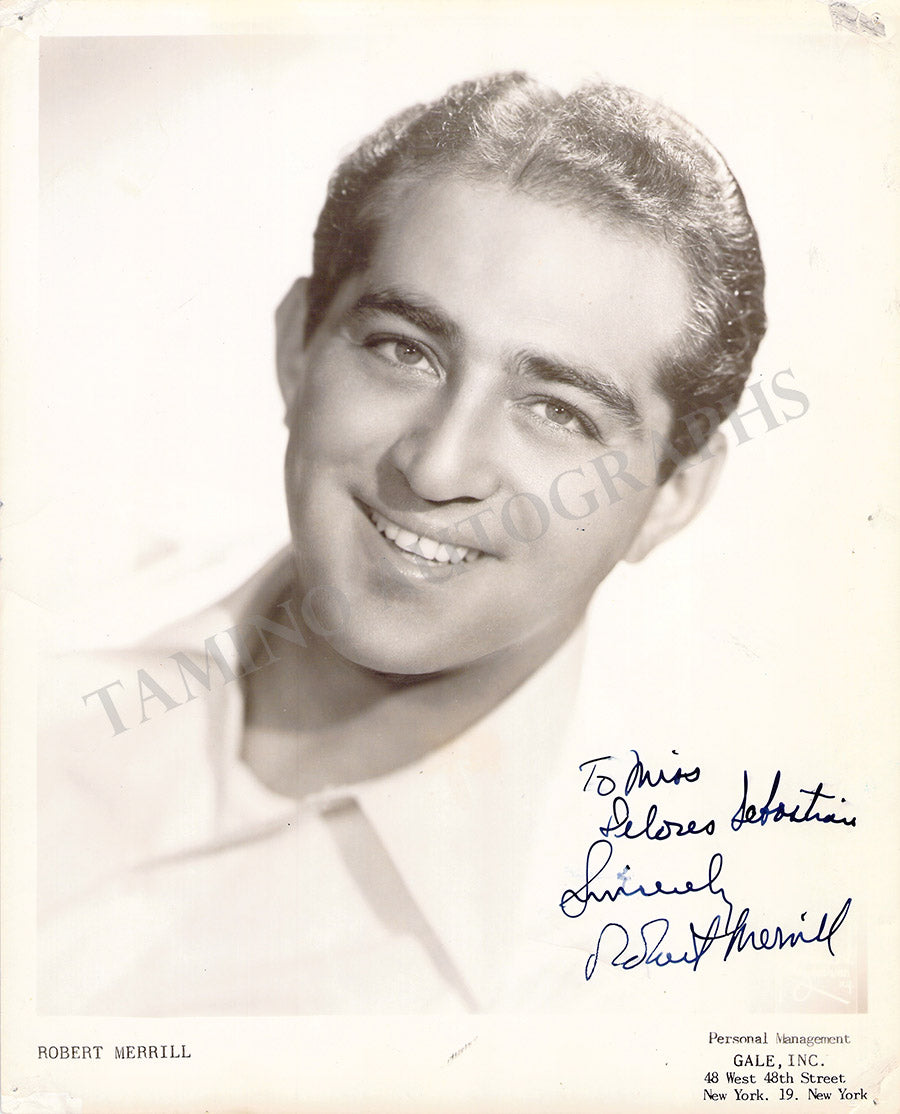 Robert Merrill Autographs Different Photographs – Tamino