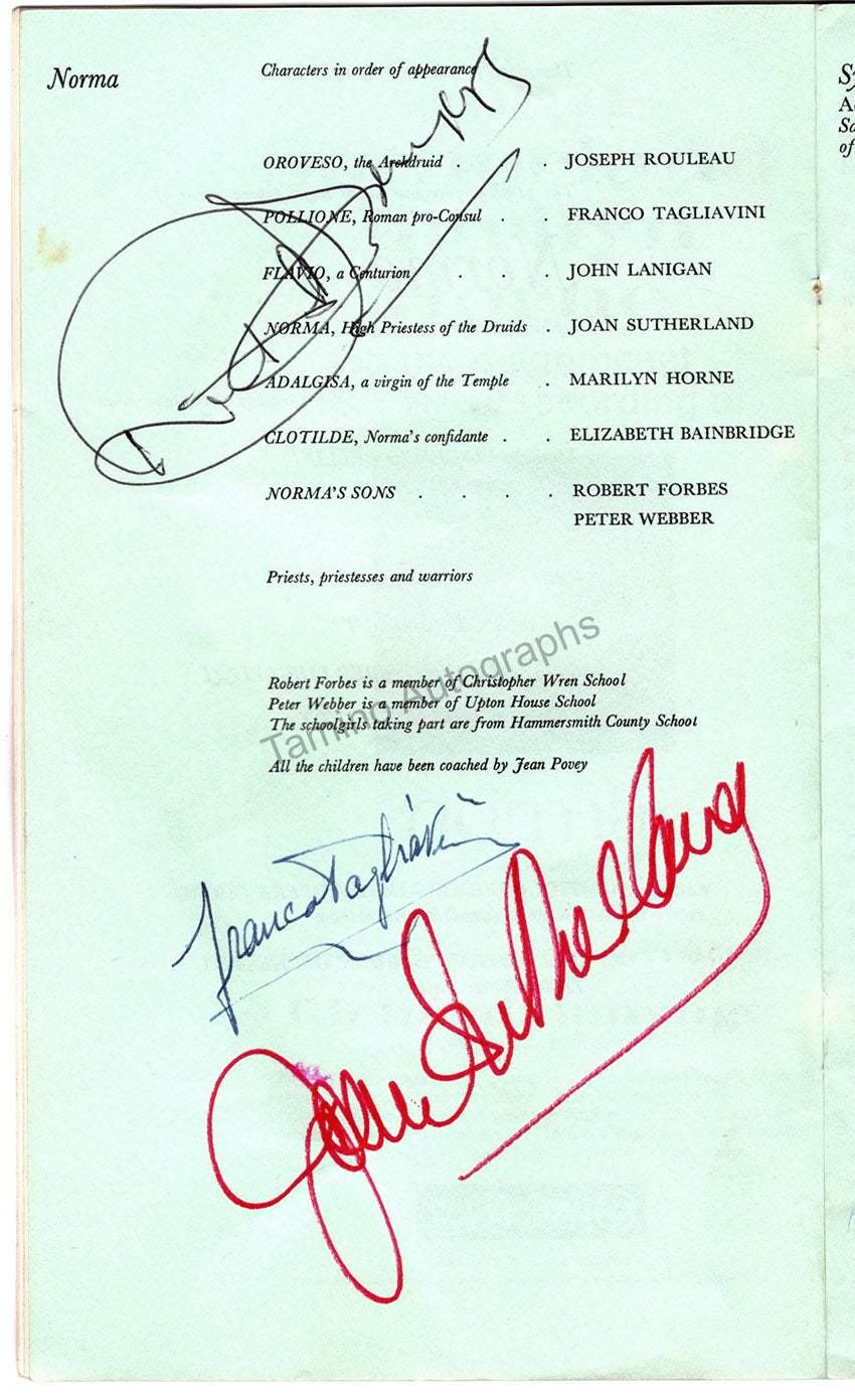 ROH Covent Garden - Signed Opera Programs 1947-1988 (Various Options I ...