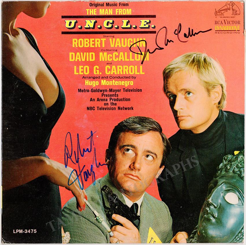 Robert Vaughn - David McCallum - Autograph LP The Man from U.N.C.L.E ...