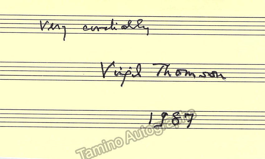 Composers Autographs Signed Cards, Letters and Music Quotes – Tamino